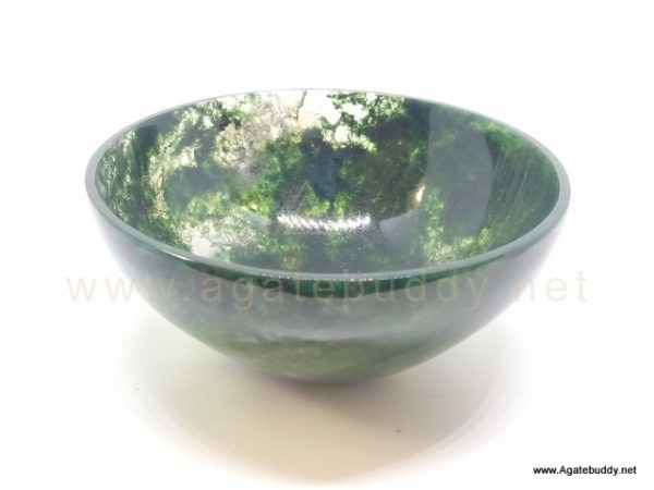 Moss Agate 3 Inch Stone Bowl - Agate Buddy