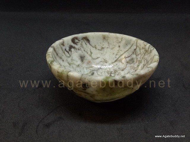 Beautiful Handmade Tree Agate 2 Inch Stone Bowl - Agate Buddy