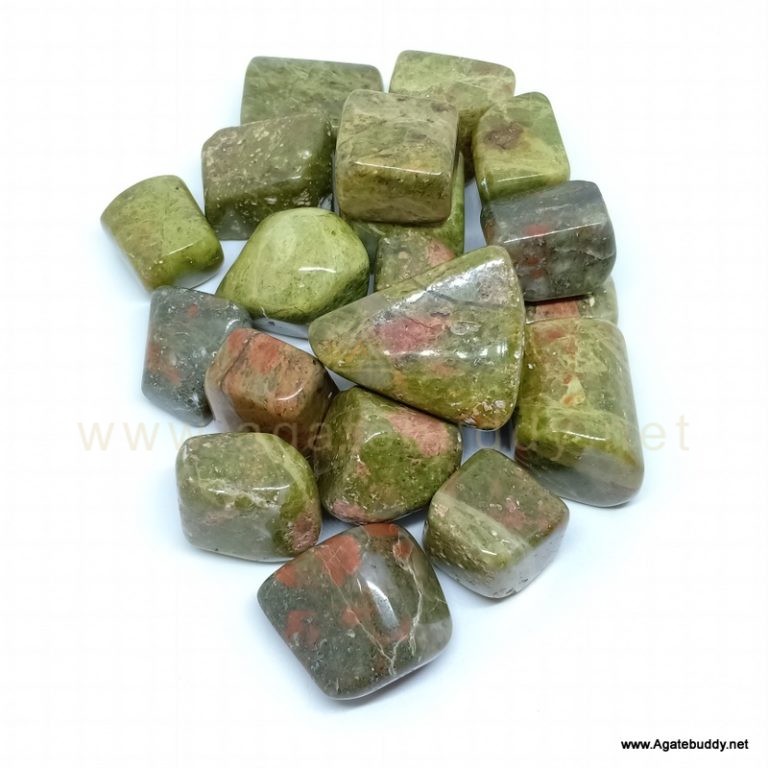 Top Quality Unakite Gemstone Tumbled Stone : Wholesale Tumbled