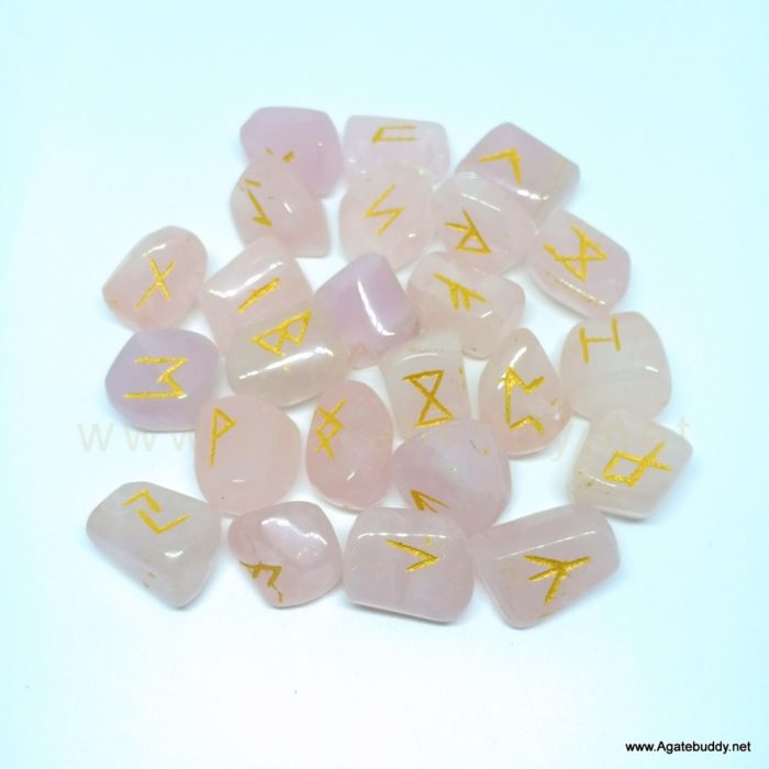 Opal Gemstone Crystal Engraved Rune Sets. - Agate Buddy