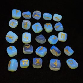 Opal Gemstone Crystal Engraved Rune Sets. - Agate Buddy